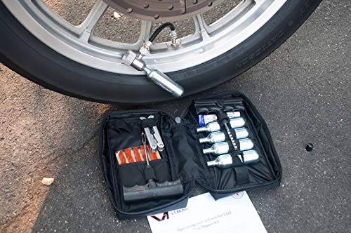 V1 Motor CO2 Motorcycle, ATV Flat Repair Kit Tubeless Tire Repair Kit