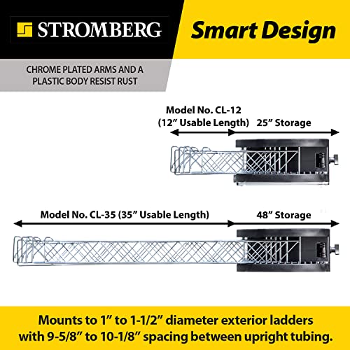 Stromberg Carlson Extend-A-Line 35" Long Versatile Swing Arm Drying Rack and Clothes Hanger with Swinging Towel Bar and Folding Clothes Hanger for RVs, Motorhomes, Campers & Home