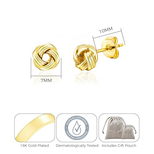 Gold Plated Love Knot Earrings