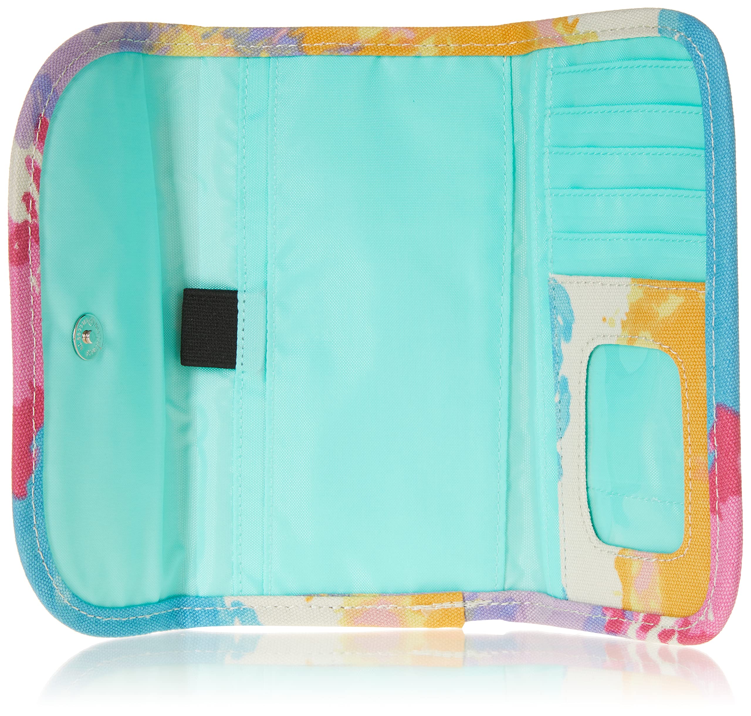 KAVU Big Spender Tri-fold Wallet Clutch Travel Organizer, Beach Tie Dye