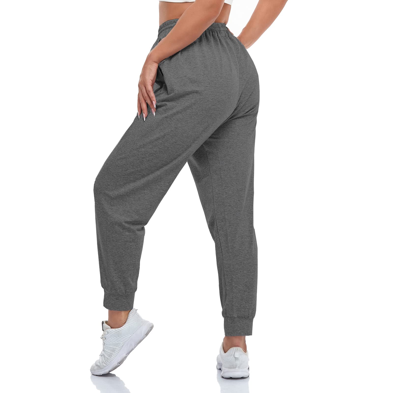 Heyitsmee Plus Size Pants for Women Active Casual Joggers Comfy Yoga Pants with Pockets Drawstring Workout Pants (2X, Dark Grey)