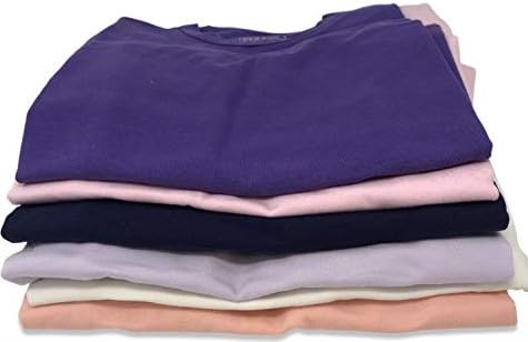Girls/Boys/Toddler 6 Pack Athletic Performance Long Sleeve Undershirt Tops/Base Layer Cotton Stretch Shirts (6 Pack - Pastels, 10/12)