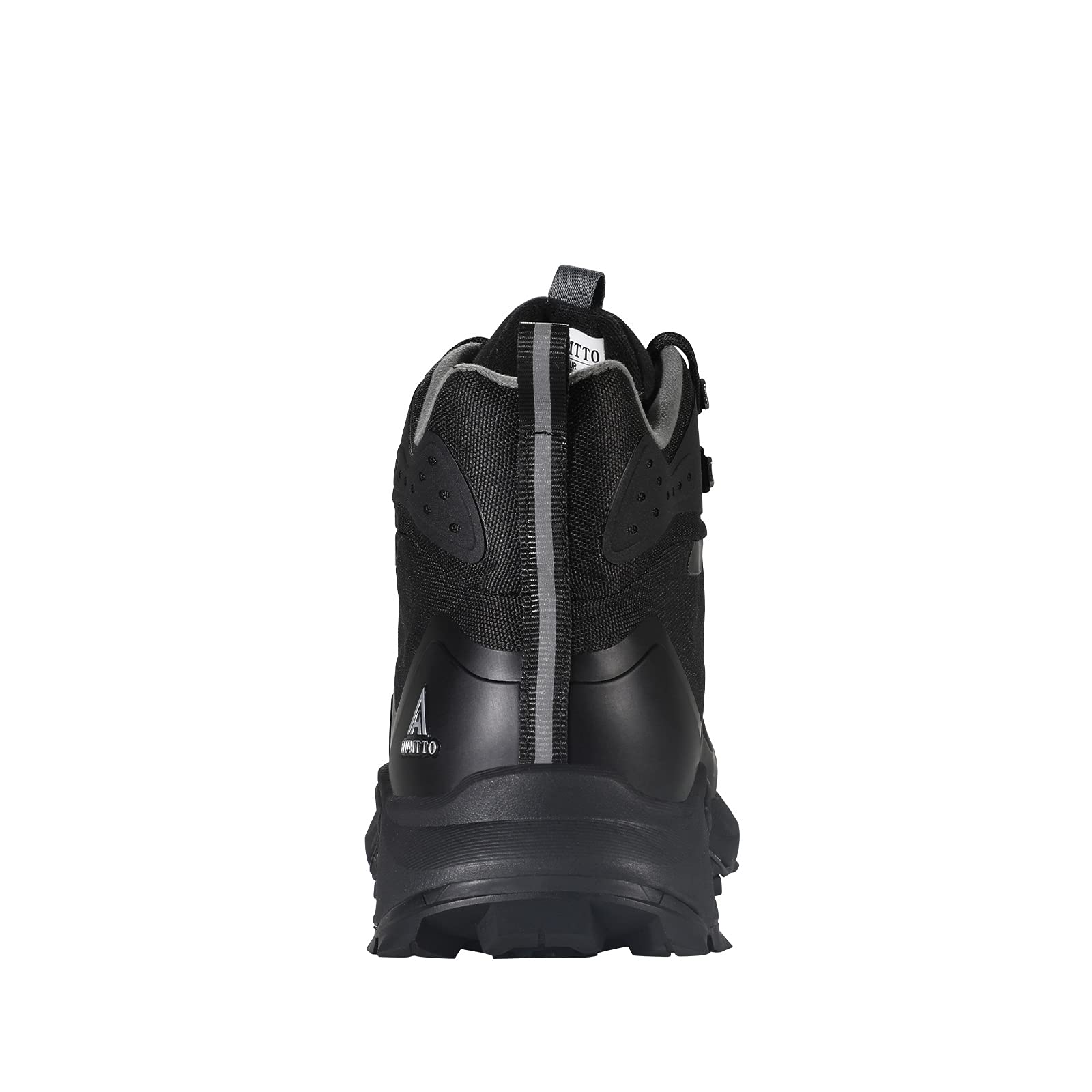 HUMTTO Hiking Shoes for Men Lightweight Anti Slip Outdoor Trekking Ankle Boots (Black, Numeric_9_Point_5)