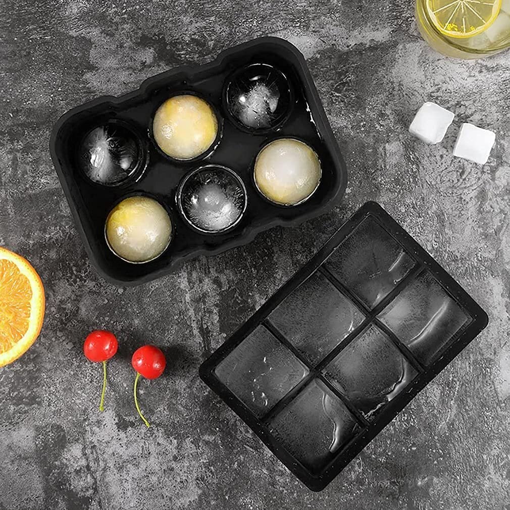 ice bucket 2 reusable silicone ice trays without, large square mold for whiskey ice buckets (Couleur : Warm light, Expédié De : États-unis)