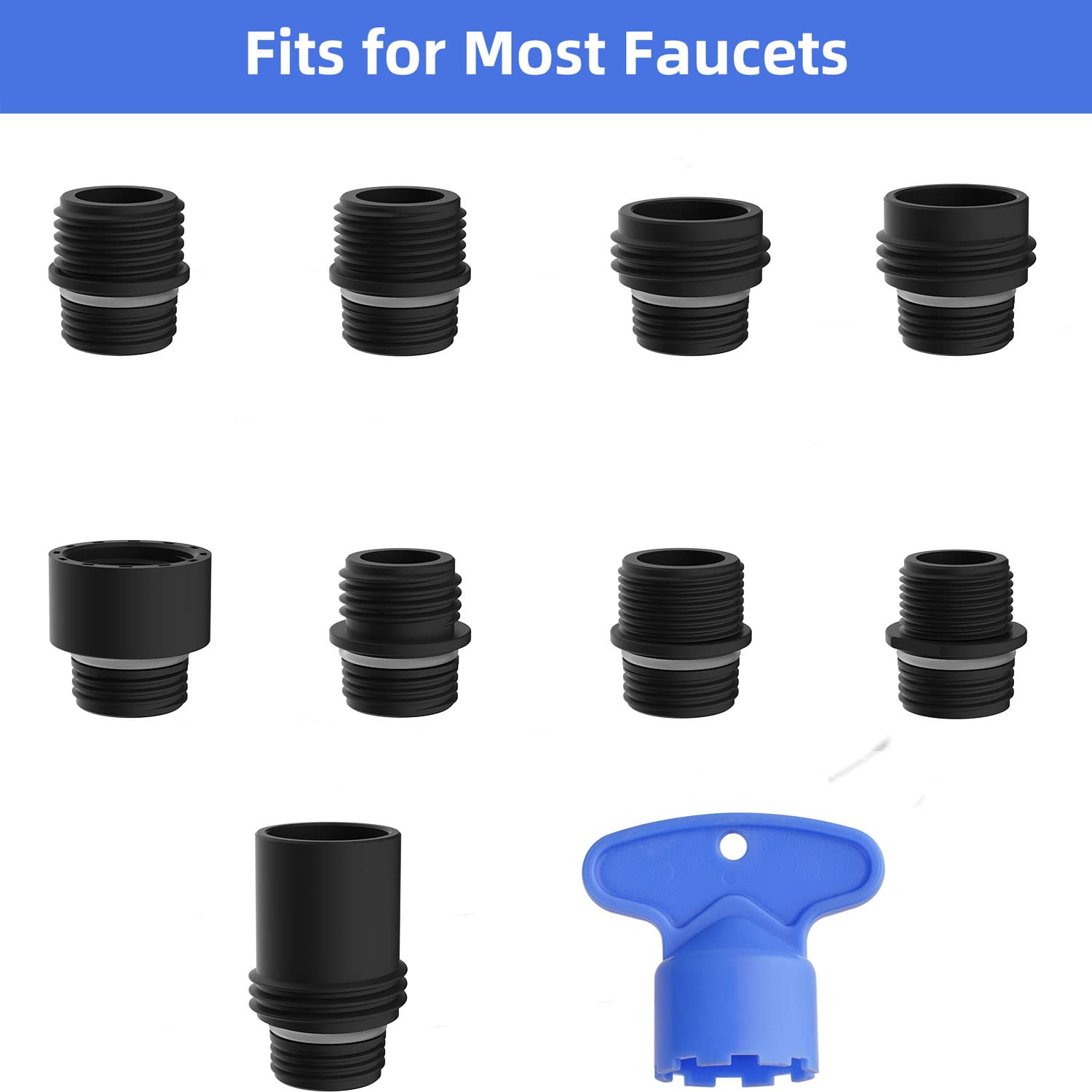 iFealClear Pull Down Kitchen Faucet Head Replacement, 3-Mode Faucet Head for Kitchen Sink, Faucet Sprayer Nozzle, 12 Adapters Compatible with Moen, American Standard, Delta Faucets, Oil Rubbed Bronze