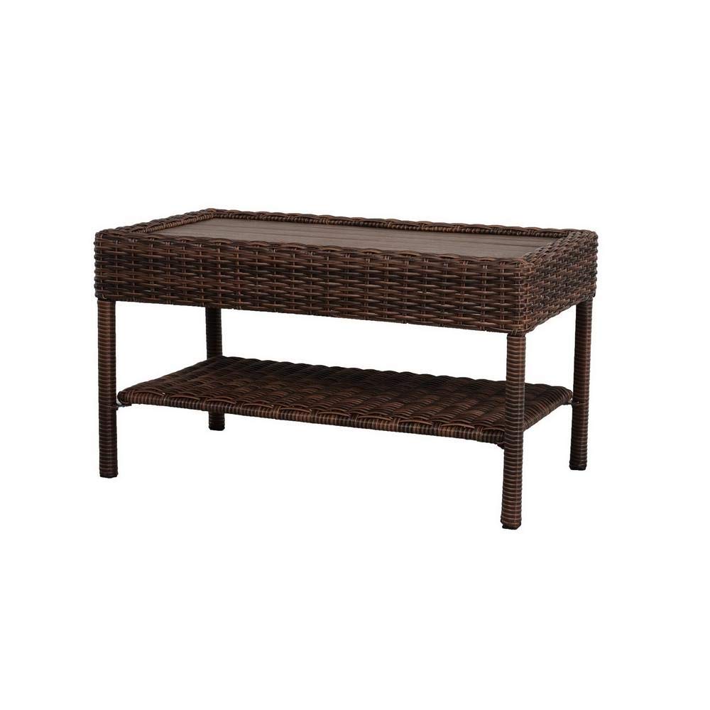 Hampton Bay Beacon Park Wicker Outdoor Swivel Lounge Chair (1, Brown)