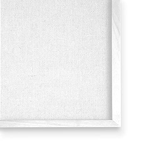 Stupell Industries Abstract Stripe United States of America Map White Framed Wall Art, 20 x 16, Blue
