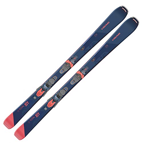 HEAD Womens Total Joy Pro Graphene Lightweight All-Mountain Skis with Joy 11 GW SLR Bindings, 163 cm