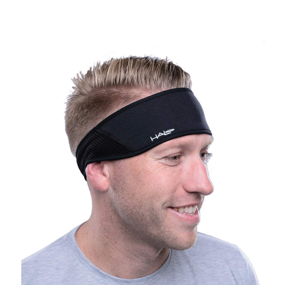 Halo Headband Sweatband X3 β Super Absorption Pullover Headband-Made in The USA (Black, L-XL)- Discontinued Style