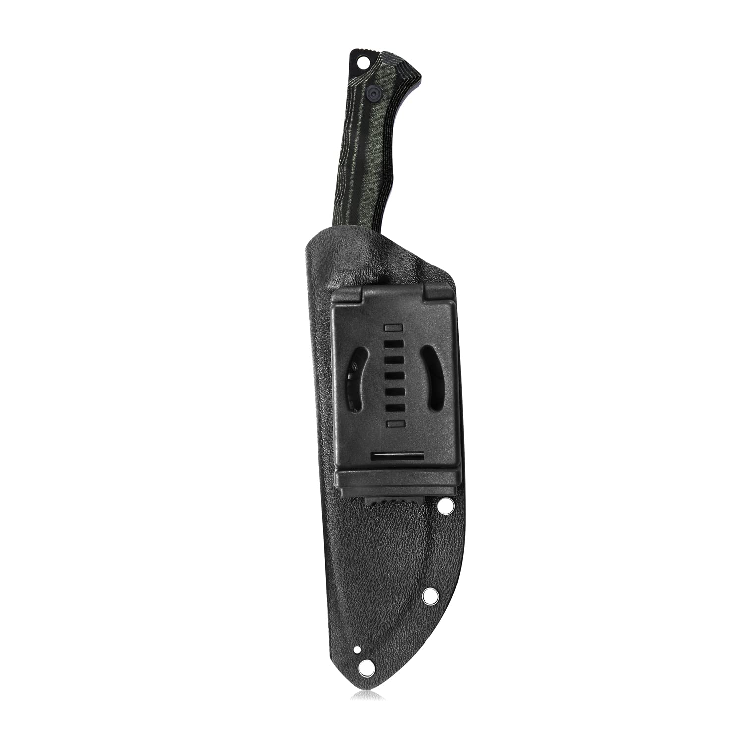 Kubey Machete KU241 Fixed Blade Outdoor Knife with G10 Handle Kurki Style Blade for Camping Hunting and Survival w/Black Kydex Sheath (Darkwashed)