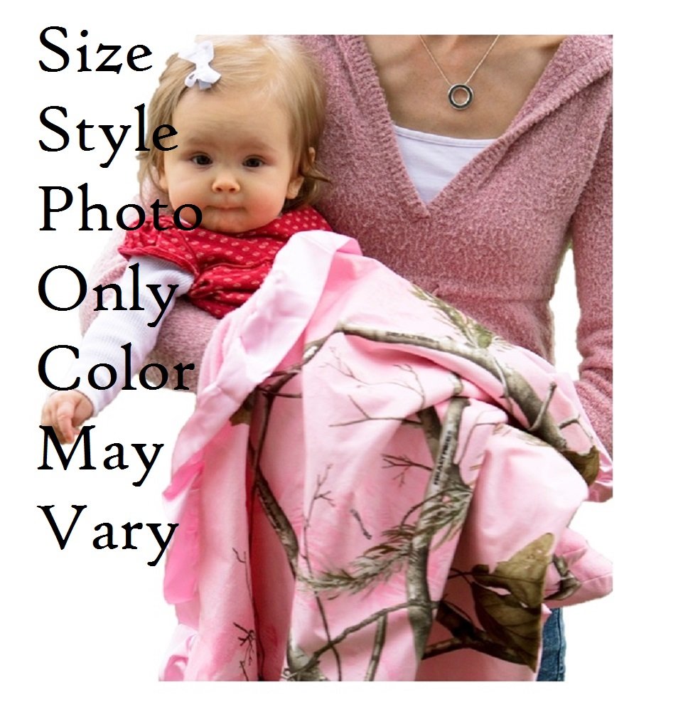 Mossy Oak Pink Hunting Camo Carstens Baby Throw Receiving Nursery Blanket 34x34 Super Soft