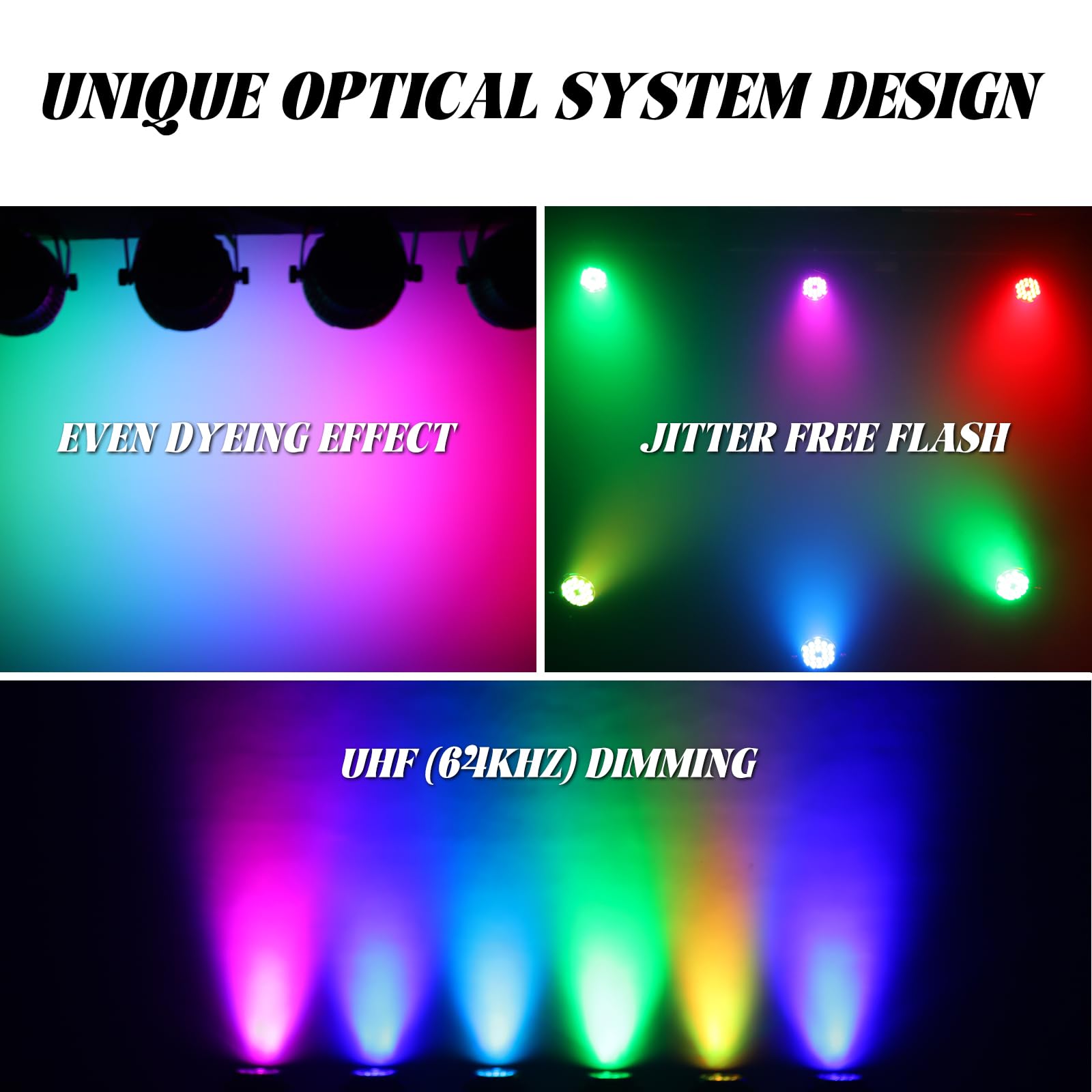 LED Par Lights Outdoor Waterproof Stage Light - 18x12w 4in1 + 18x18W 6in1 (54x2W)