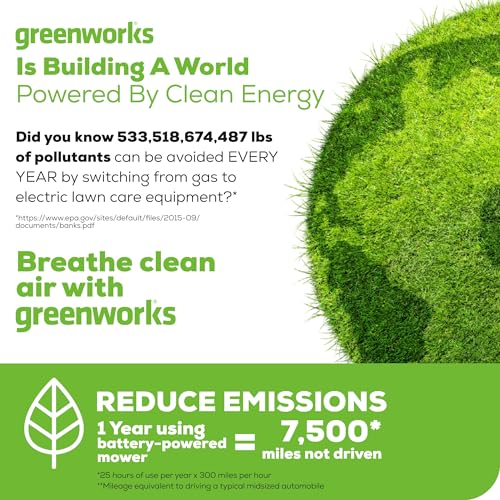 Greenworks LMF413 Inch 40V Cordless Brushless Lawn, 21" Mower (5.0Ah), Green