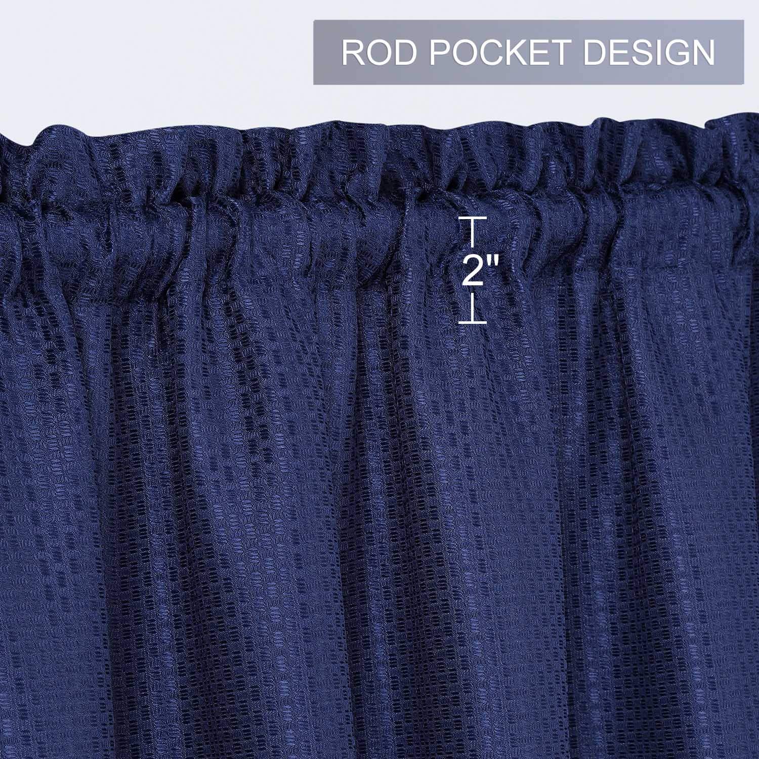 Haperlare Waffle Weave Textured Valance Curtains for Kitchen, Water Resistant Fabric Valance Curtains for Bathroom Rod Pocket Kitchen Cafe Curtains, 60" x 15", Sage, One Panel
