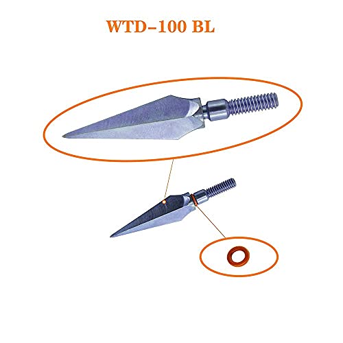Hunting Broadheads One Piece Broad Head Archery Target Tip Arrowheads Archery Field Points 12Pk and 1PK Broadhead Box 100 Grain Blue