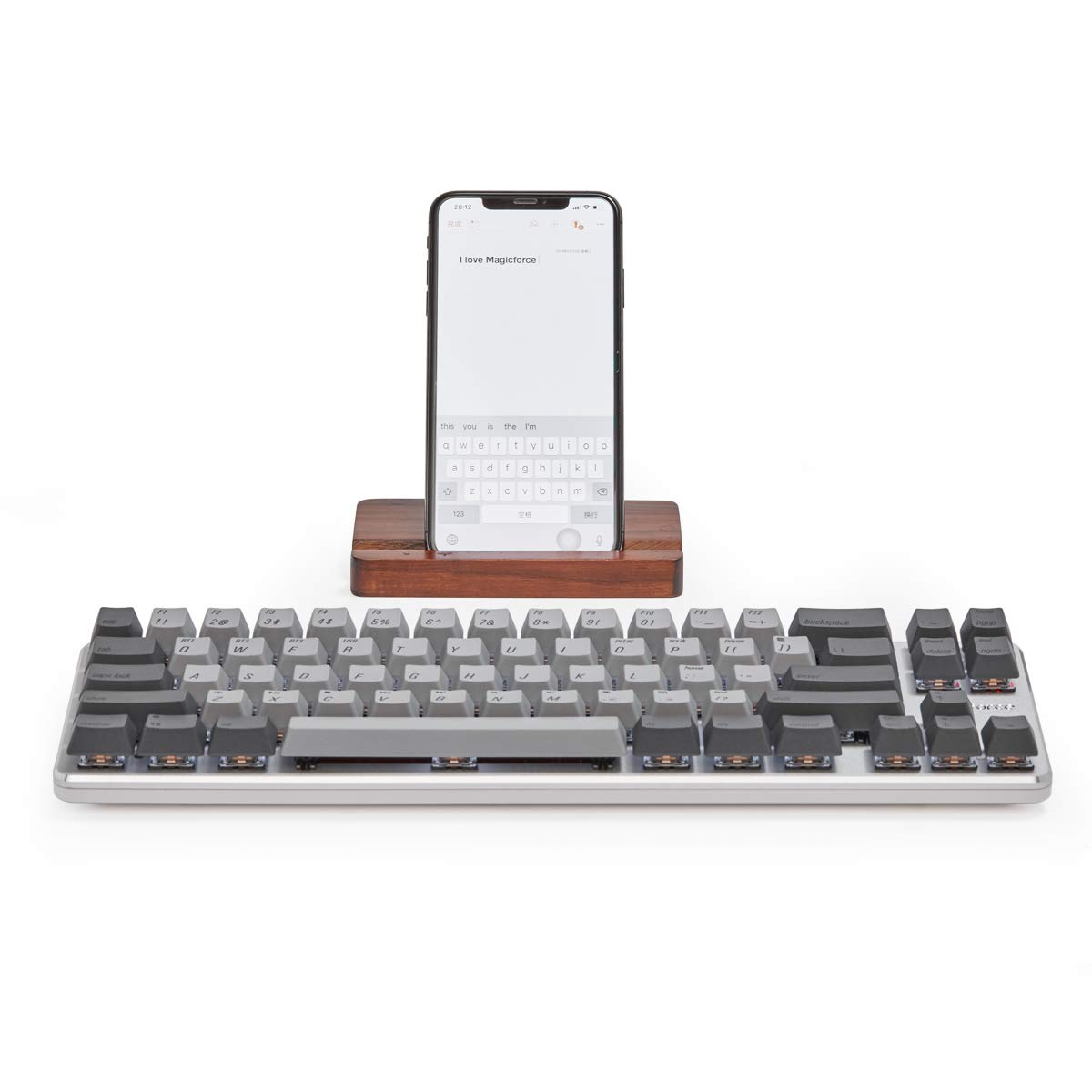 Happy Deals 20% Discount Off Mechanical Gaming Keyboard Brown Switch Wired/Wireless Bluetooth Keyboard 68-keys Mini Design(60%) Gateron Switch PBT Keycaps Grey Combo Color for Gaming/Office Magicforce
