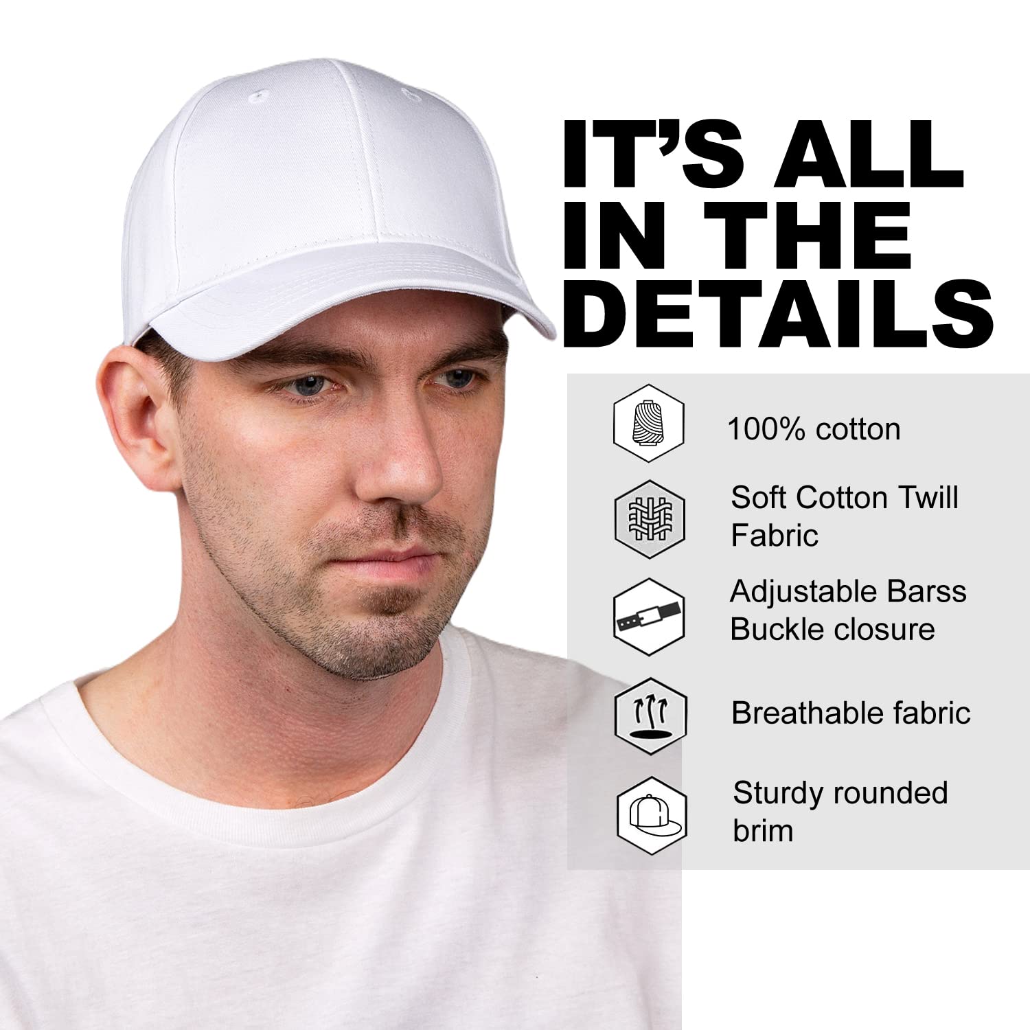 JXXAMZ33 Baseball Cap Adjustable Size for Men Women Sports Workout Hat Trucker Hats Dad Hat Plain Baseball Caps Beige