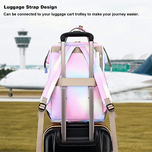Yusudan Rainbow Laptop Backpack for Womens Girls, College Backpacks School Bag Bookbag 15.6 Inch Computer Backpack