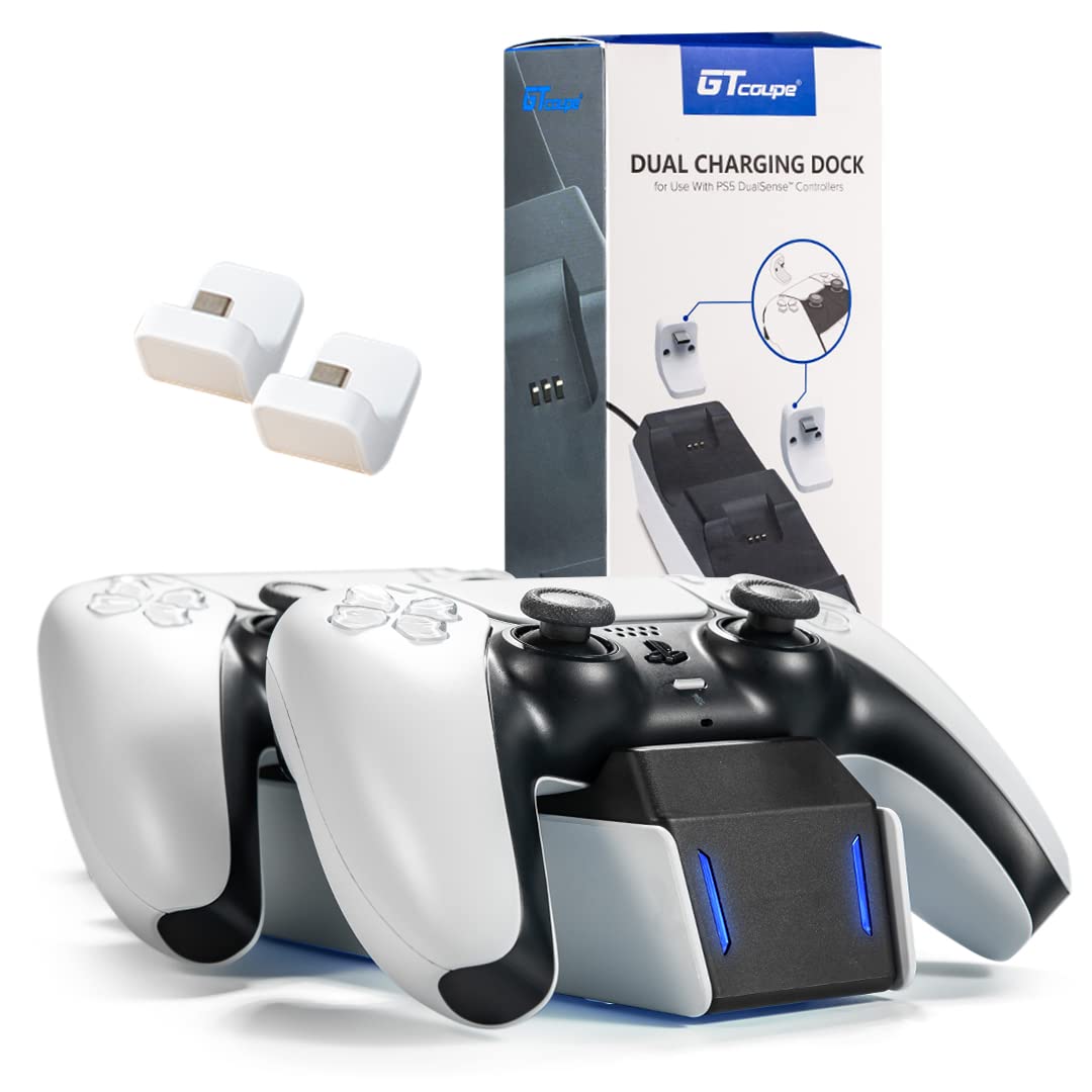 Gtcoupe Dual Ps5 Controller Charging Station Dock, Fast Charging Station for Dualsense Playstation 5 Controller, Playstation 5 Accessories Charger