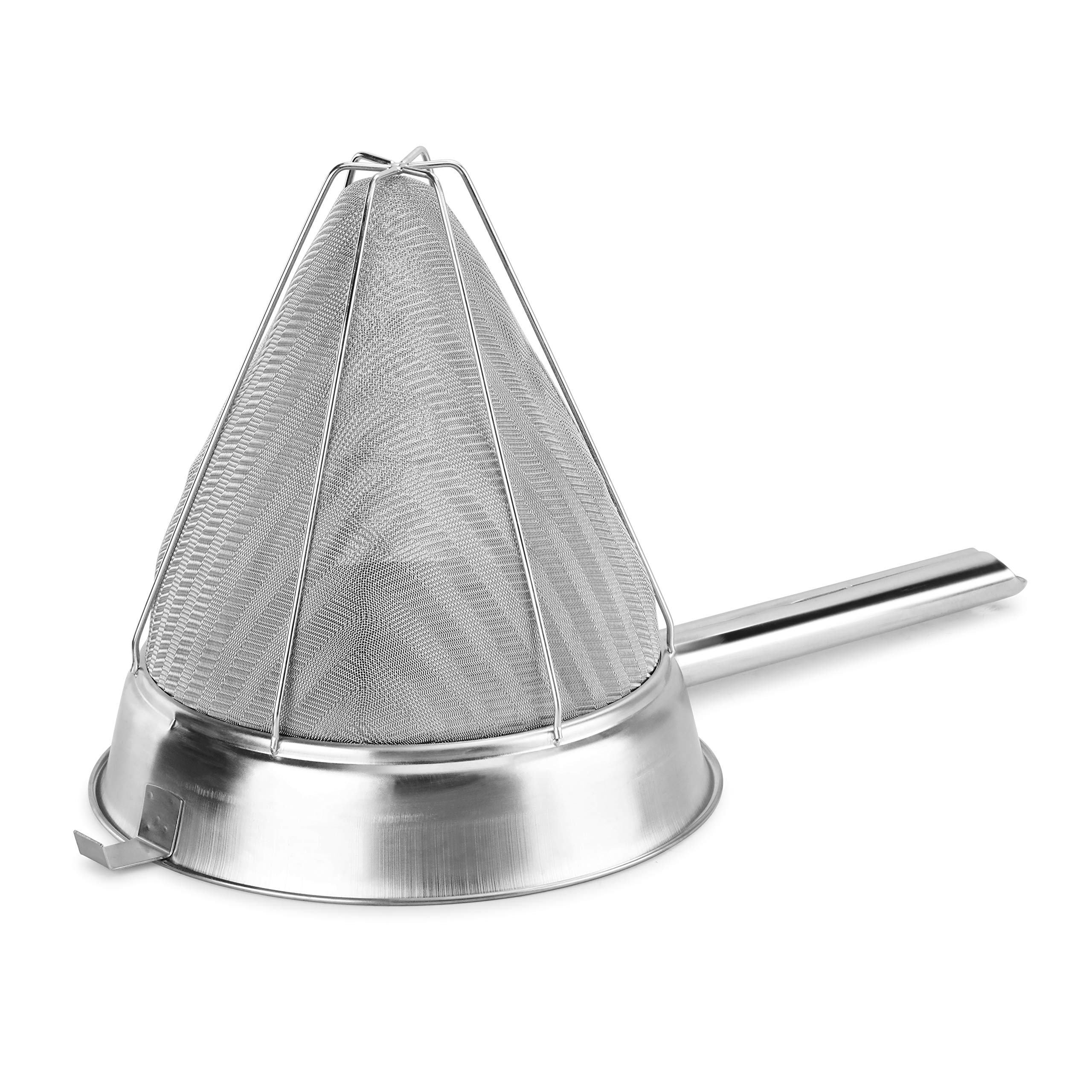New Star Foodservice 537454 Stainless Steel Reinforced Bouillon Strainer, 10-Inch