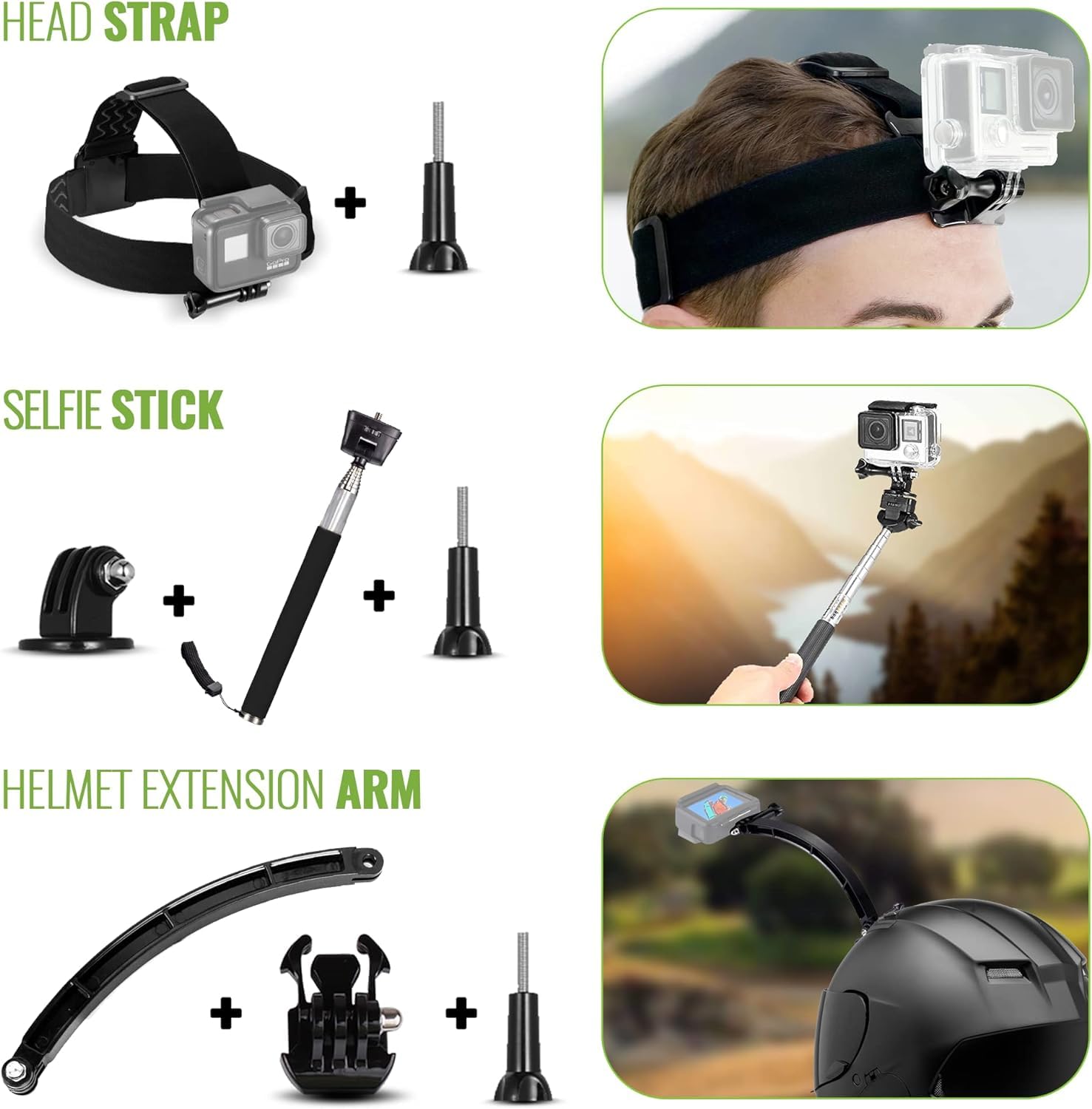 GoPro HERO12 Black Creator Edition - includes Volta (Battery Grip, Tripod, Remote), Media Mod, Light Mod, Waterproof Action Camera + 64GB Card, 50 Piece Accessory Kit and 2 Extra Batteries