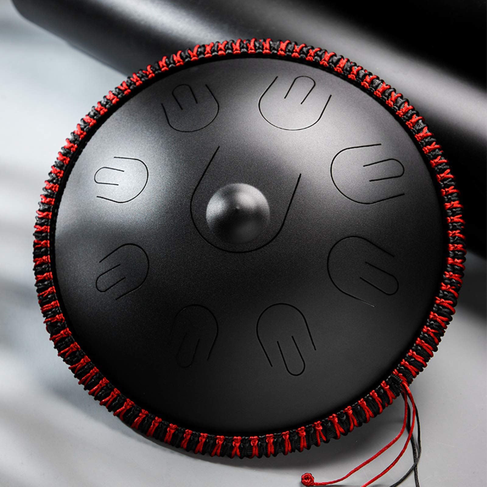 Handpan drum instrument, handpan in D Minor 9 Notes 14 inches Steel Hand Drum with Soft Hand Pan Bag, 2 handpan mallet