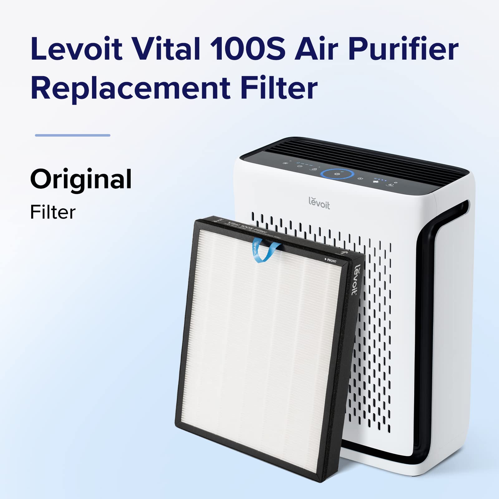 LEVOIT Air Purifiers for Home Large Room Up to 1900 Ft² in 1 Hr with Washable Filters & Vital 100S Air Purifier Replacement