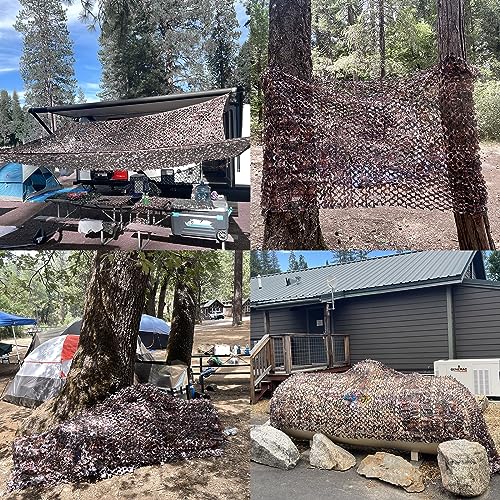 Yeacool Camo Netting Camouflage Netting Camo Blind Army Net Sunshade Mesh for Hunting Military Decorations Party Shooting (Camo Bionic Leaves, 32.8ftx5ft, 10m*1.5m)