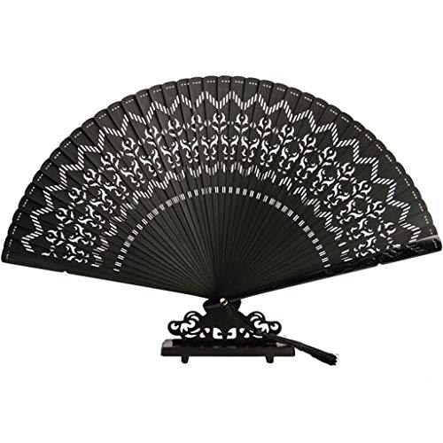 Hand Fans Chinese Style Full Bamboo Fan Ms. Ancient Style Hanfu Folding Fan Birthday Gift for Friends with Hand-Made Black Small Dance Fan Folding Fan