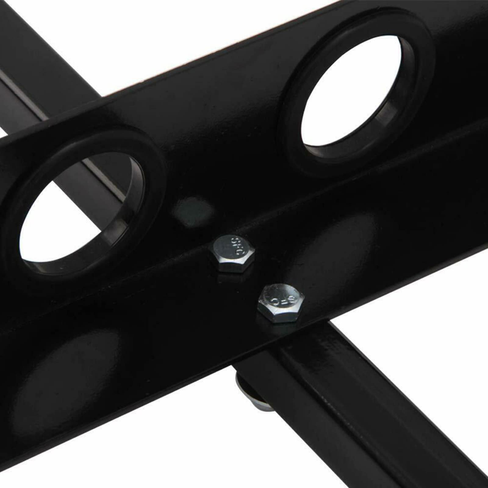 Hand Tool Rack with 6 Tool Hole for Truck Trailer,Landscape Hand Tool Rack for Open Style Trailers,Hand Tool Rack with Rubber Grommets and Mounting Hardware, Black Powder Coated