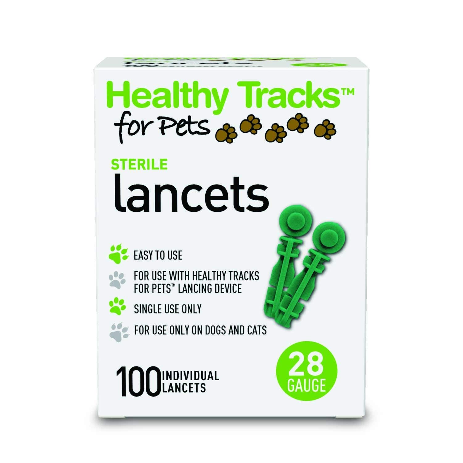 Healthy Tracks for Pets -28G Lancets - 100 ct.
