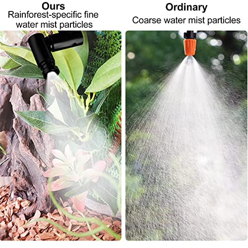 Reptile Fogger Automatic Reptile Mister Fogger for Terrarium, Reptile Humidifiers with Timer Amphibians Intelligent Humidifier with 360°Adjustable Misting Nozzles for Chameleon/Lizard/Snake/Turtle etc
