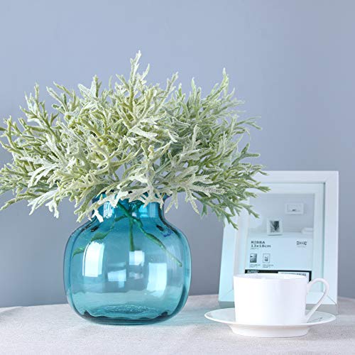 Grey990 1Pc Artificial Dusty Miller Leaves Green Realistic Fake Plant Garden Home Decor Material Green