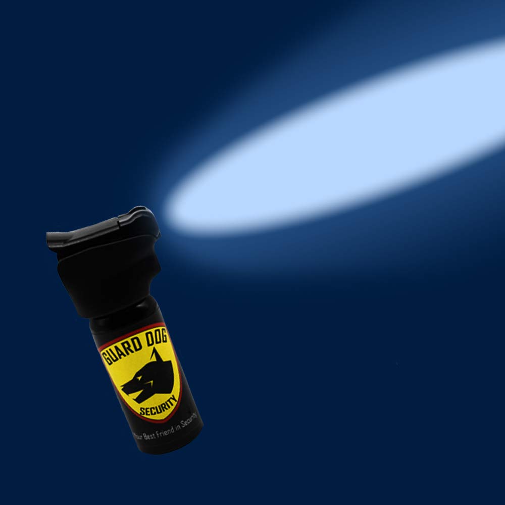 Guard Dog Security Self Defense Pepper Spray - Built-in LED Light – Safety Flip Top Pepper Spray 2 oz