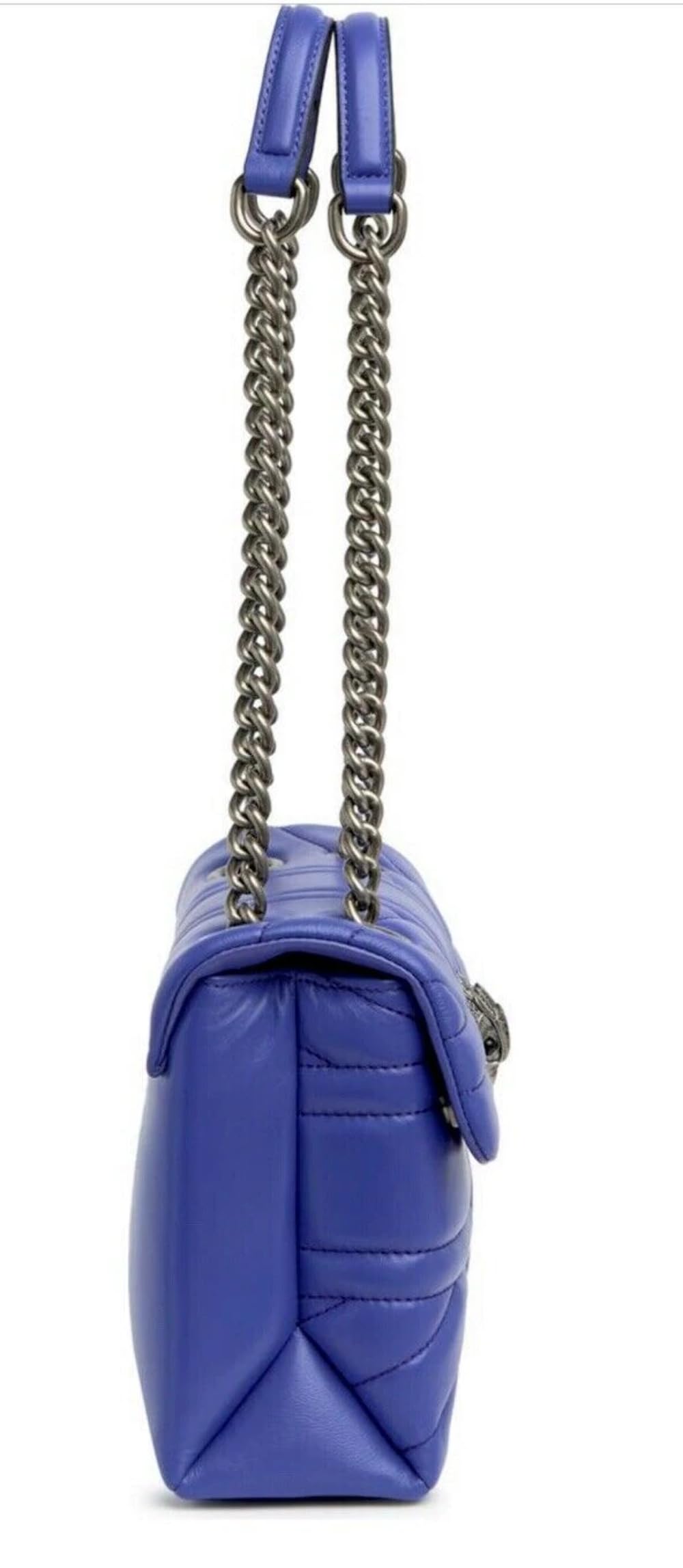 Kurt Geiger Large Kensington Crossbody Womens Purple Union Jack Quilted Leather