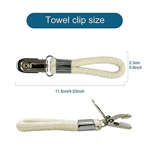 YYMSEN 6 pcs Towel Clips Braided Cotton Loop Cloth Hanger Holder Brackets for Home Bathroom Kitchen Home Cupboards Hook (A)