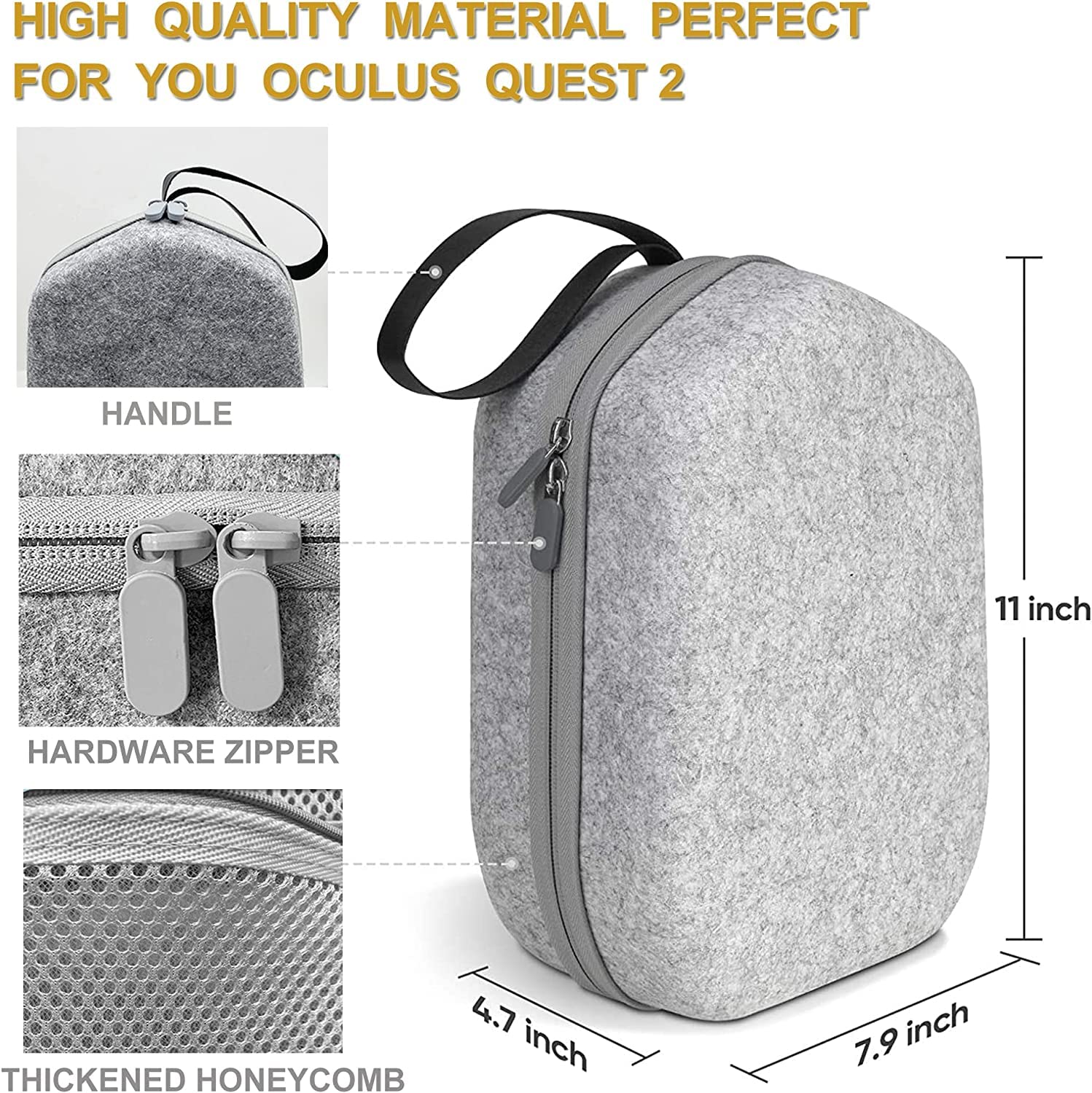 New World Storage Bag Case for Meta Oculus Quest 2 ,Hard Carrying Case Compatible with Oculus Quest 2 Basic/Elite Version VR Gaming Headset and Touch Controllers Accessories,