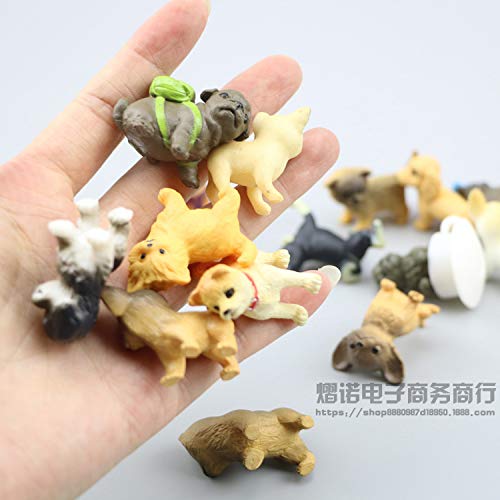GuassLee Mini Plastic Puppy Dog Figurines for Kids, 28 Pack High Imitation Detailed Hand Painted Realistic Small Dog Figurines Toy Set