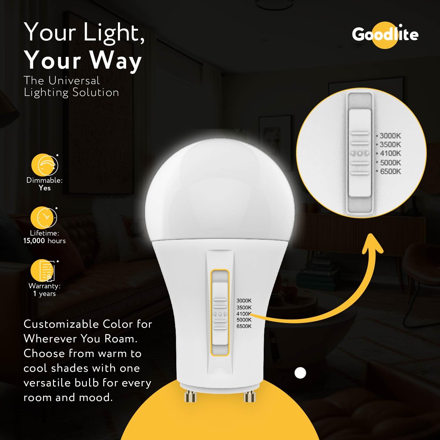 Goodlite G-10860 13-watt 60-watt Replacement Mini Compact Fluorescent 900-Lumen 2700K T2 Spiral Light Bulb with GU24 Base Twist and Lock, Warm White/soft white