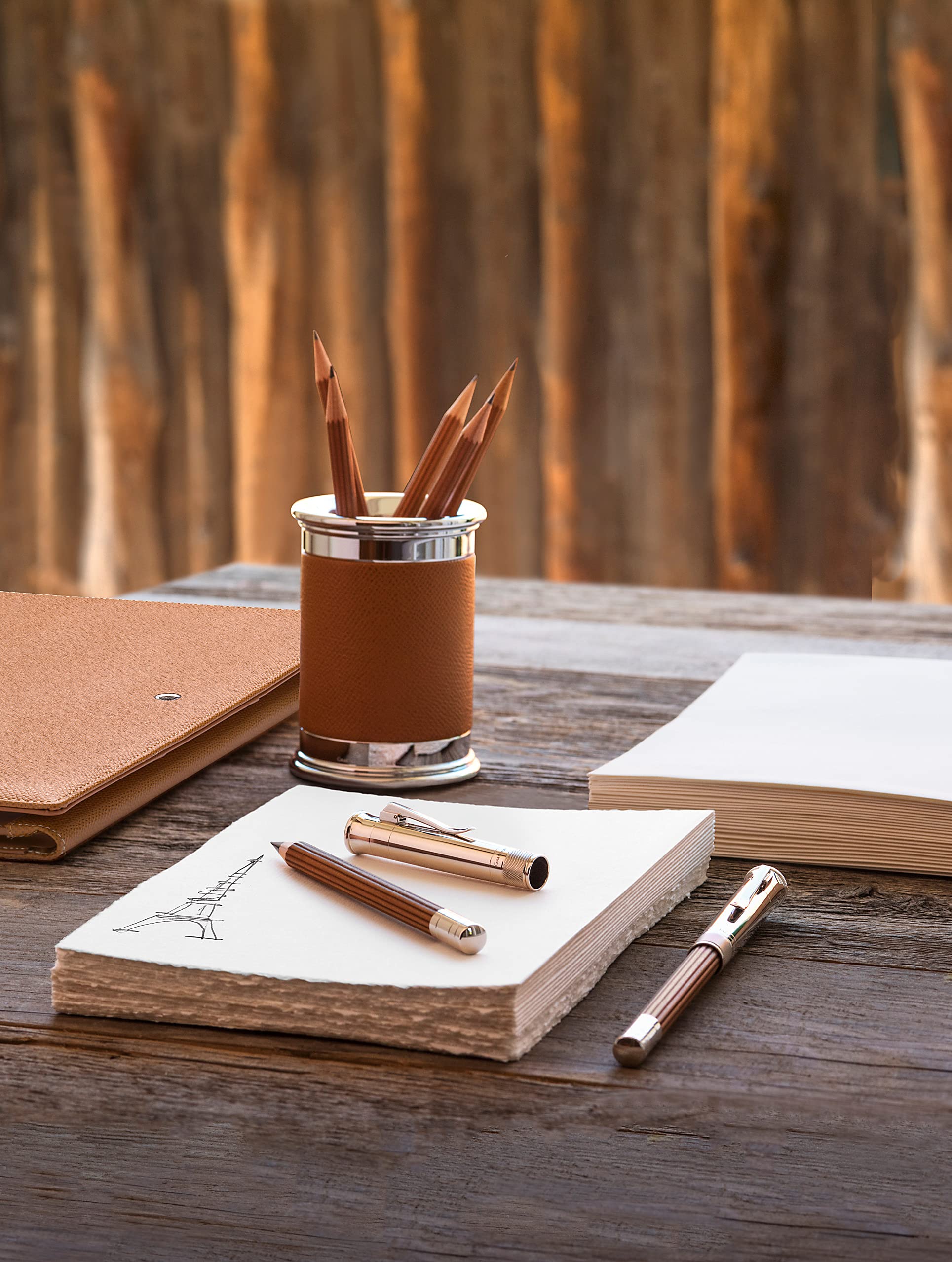 Graf von Faber-Castell Platinum Plated Perfect Pencil - Brown