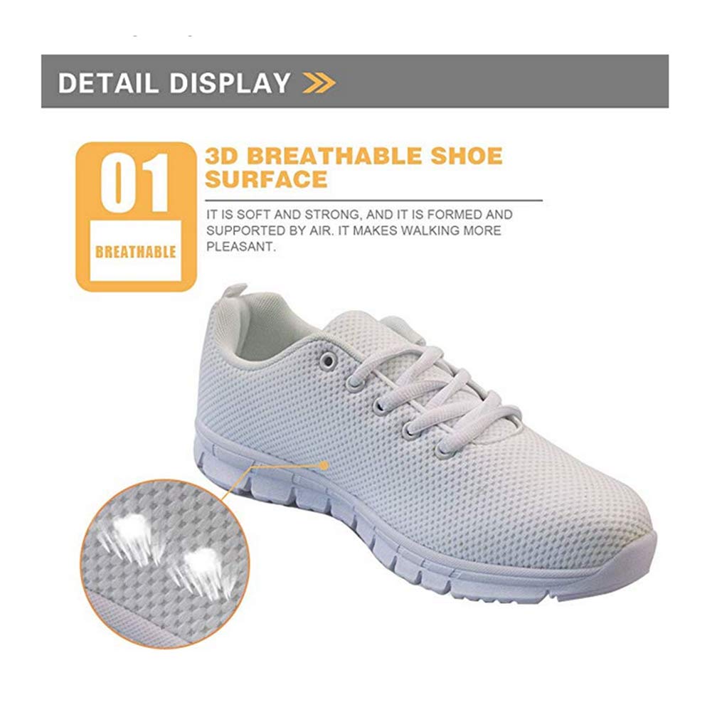 Jeiento Women's Sneakers Mesh Breathable Comfort Athletic Sport Running Walking Shoes Gym Work Shoes US 8