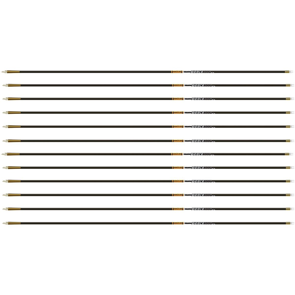 Gold Tip Pierce Platinum Shaft (1 Dozen), Black, 300
