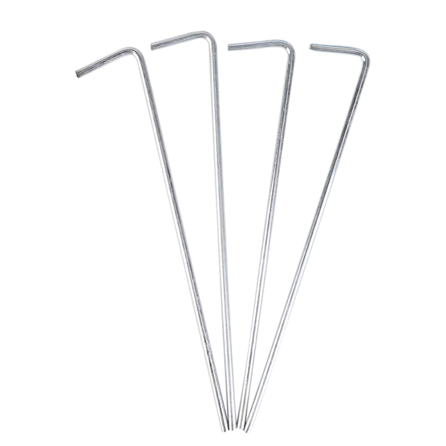 Gorich Iron Tent Stakes, for Outdoor Camping, Beach Tent Garden Stakes for Gardening & Canopies (4 pcs)
