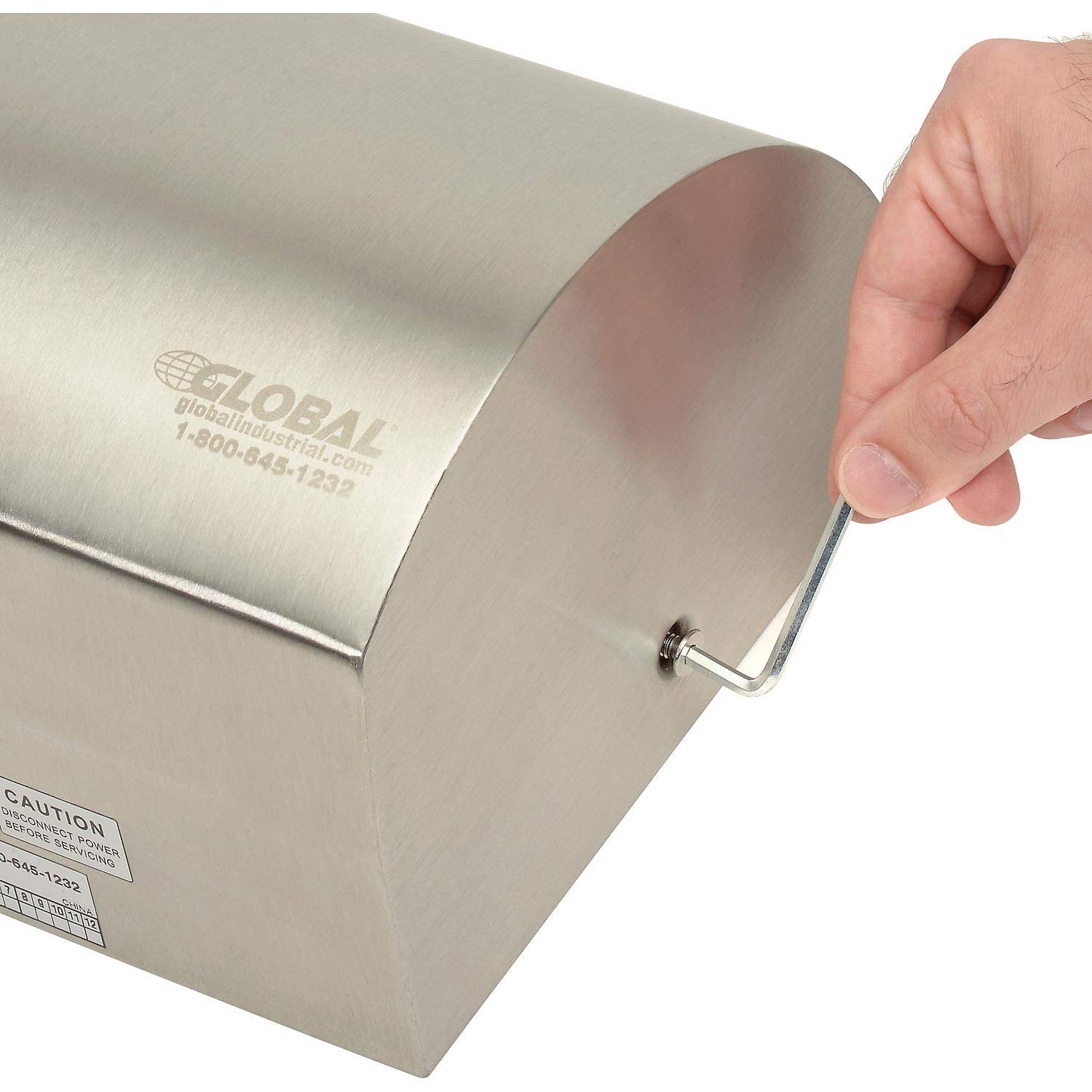 Global Industrial High Velocity Automatic Wall Hand Dryer, Stainless Steel, 120V