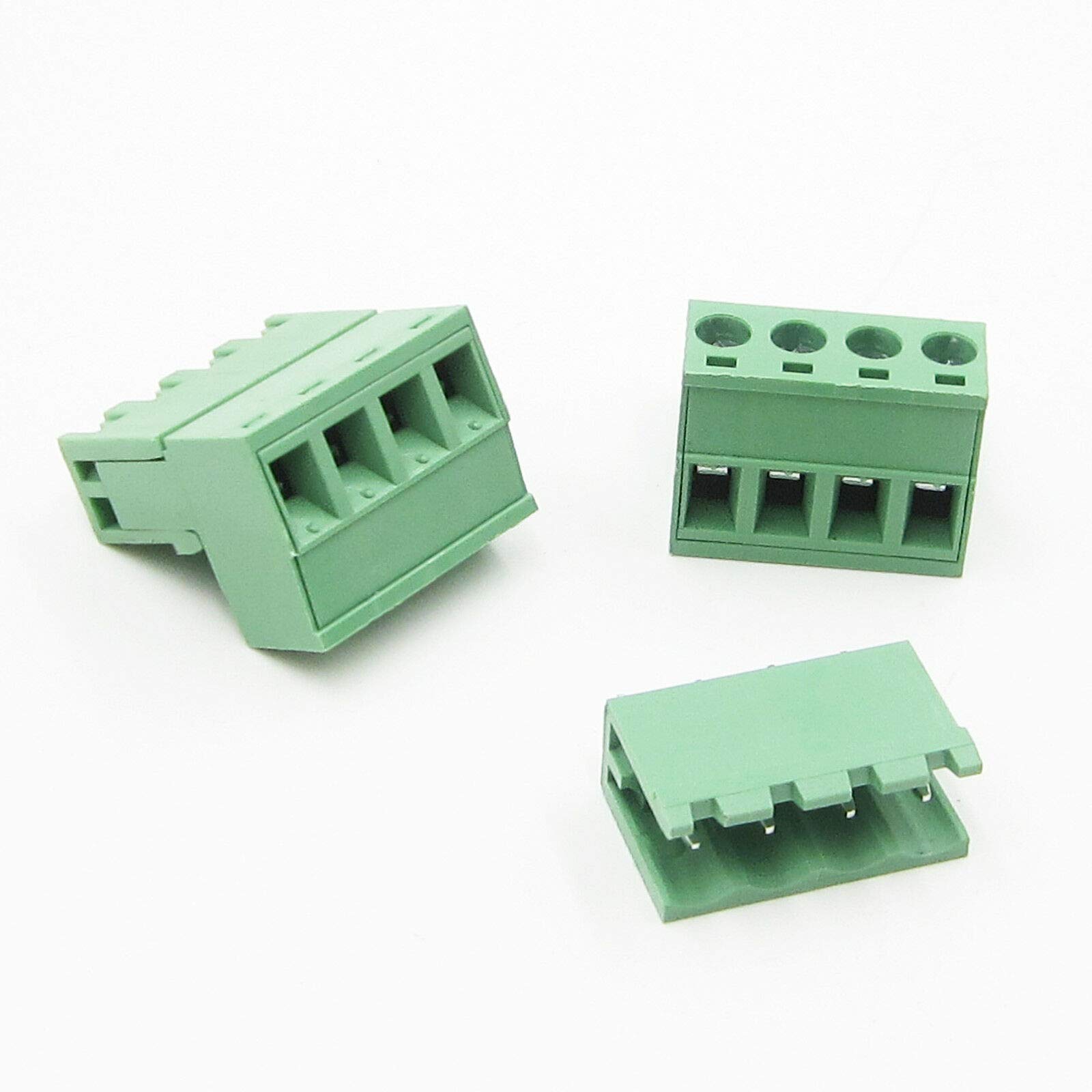 Gump's grocery 5Pcs KF2EDGK KF-4P 4PIN Right Angle Plug-in Terminal Connector 5.08mm Pitch