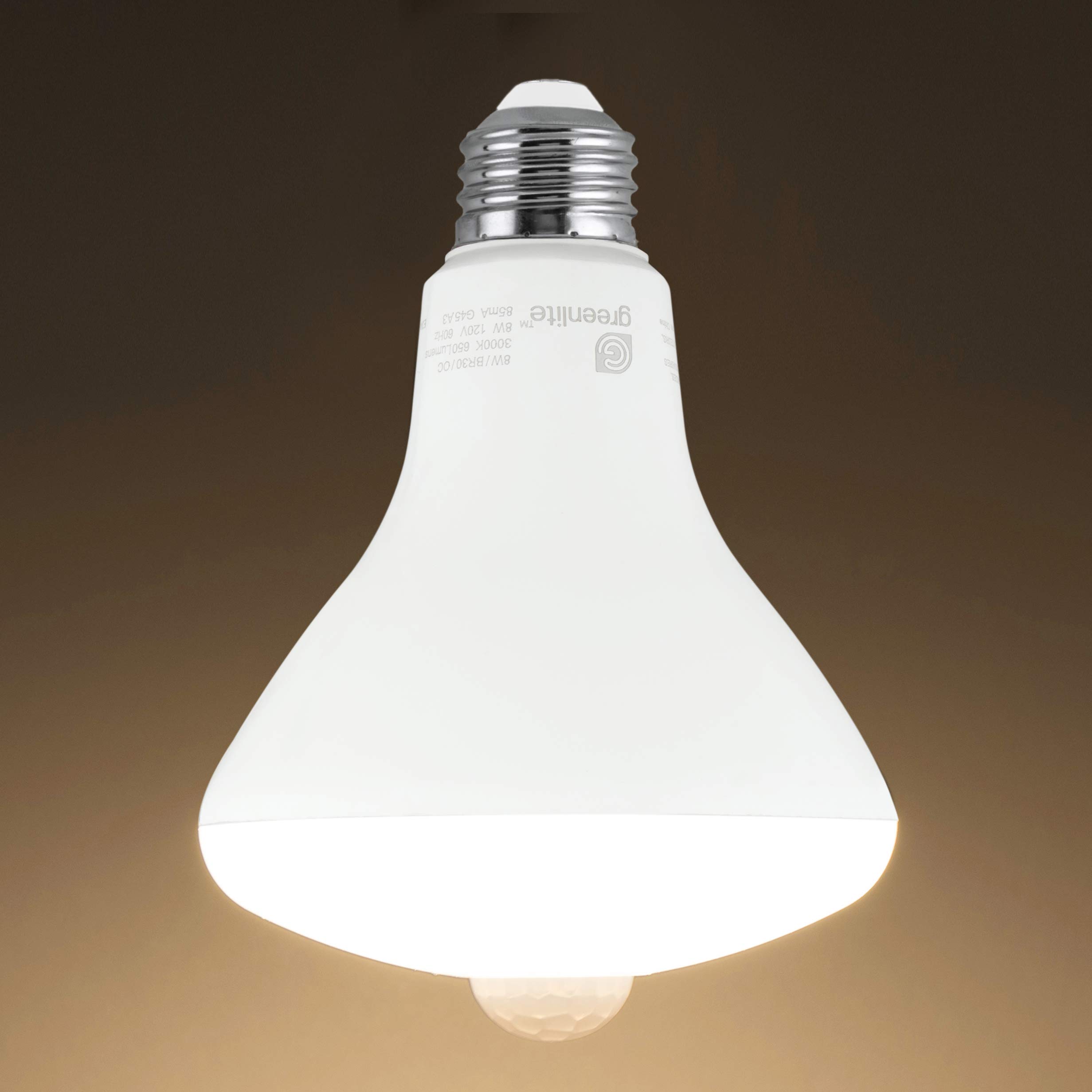 Greenlite BR30 E26 Medium LED Motion Activated Bulb Bright White 65 Watt Equivalence 1 Pk.