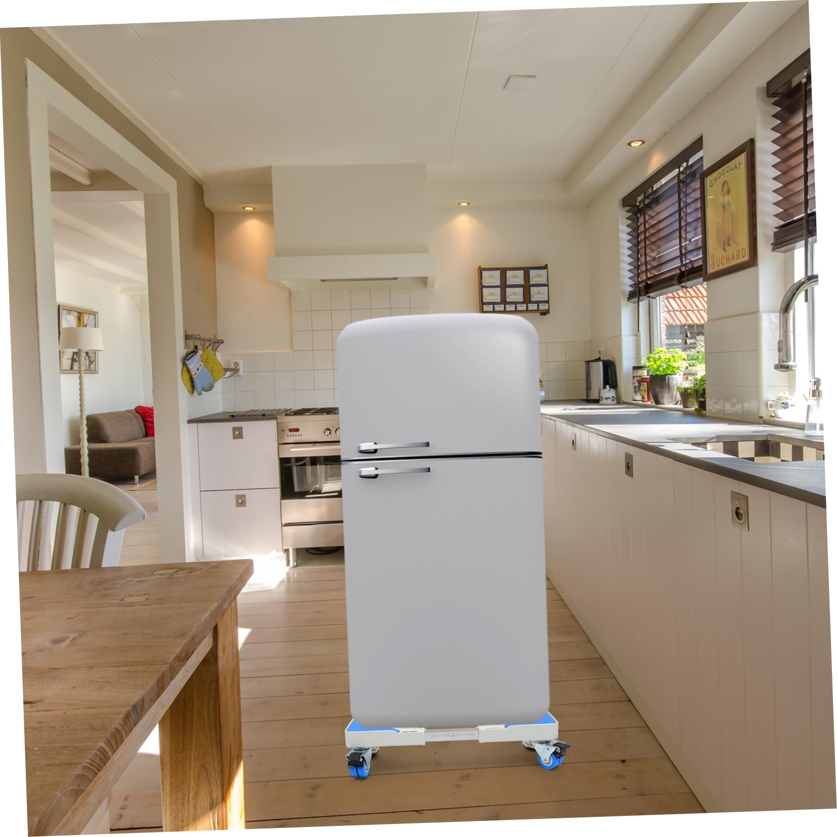 GATHINESS shelf dryer machine washer base stand Fridge Stand Base Fridge Base adjustable washing machine stand frniture moving braces electrical appliance Stainless steel white Kitchenware
