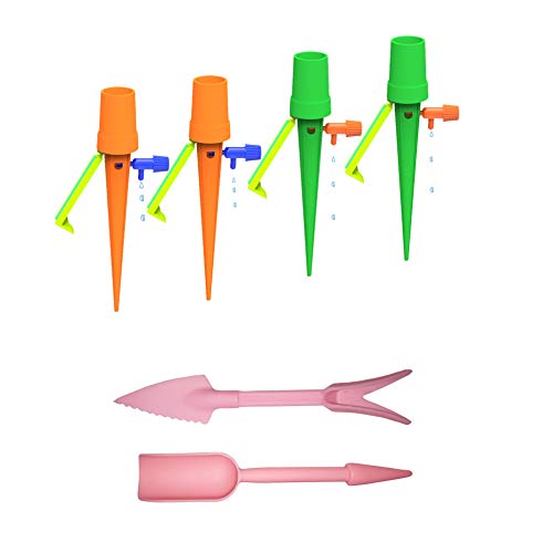 Hengyi Self Watering Spikes, Automatic Water Seepage Device, Garden Irrigation System with Adjustable Control Valve