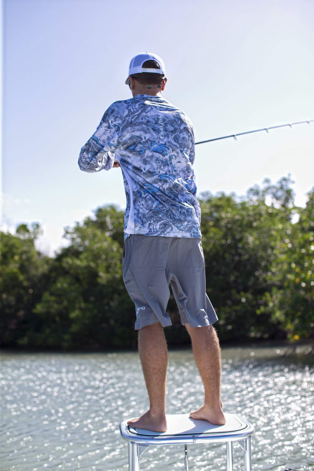 Huk Men's Pursuit Camo Vented Long Sleeve 30 UPF Fishing Shirt, Mossy Oak Hydro Standards, X-Large