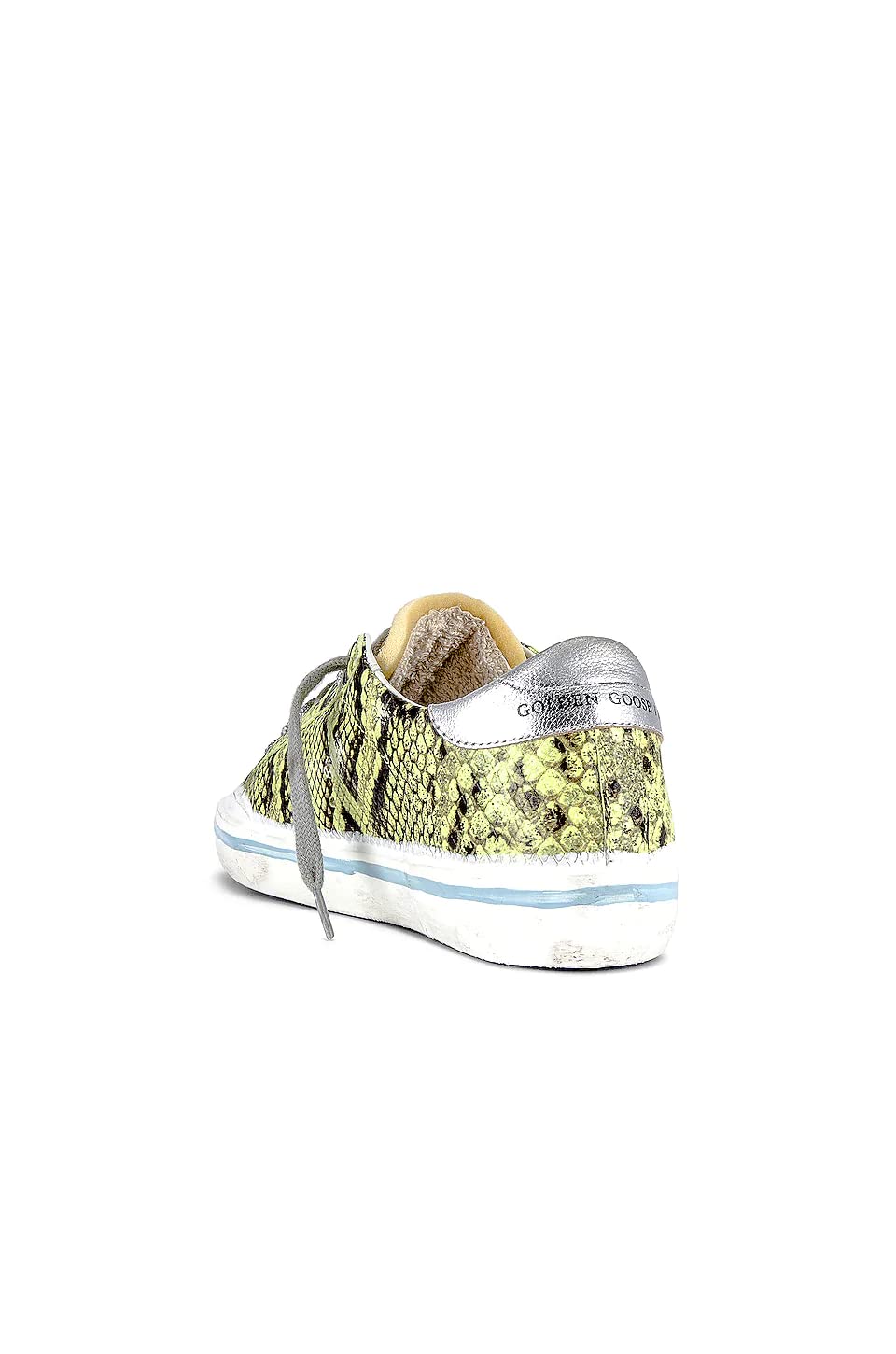 Golden Goose Women's Superstar Penstar Sneaker (Lime Black/White/Silver, numeric_6)